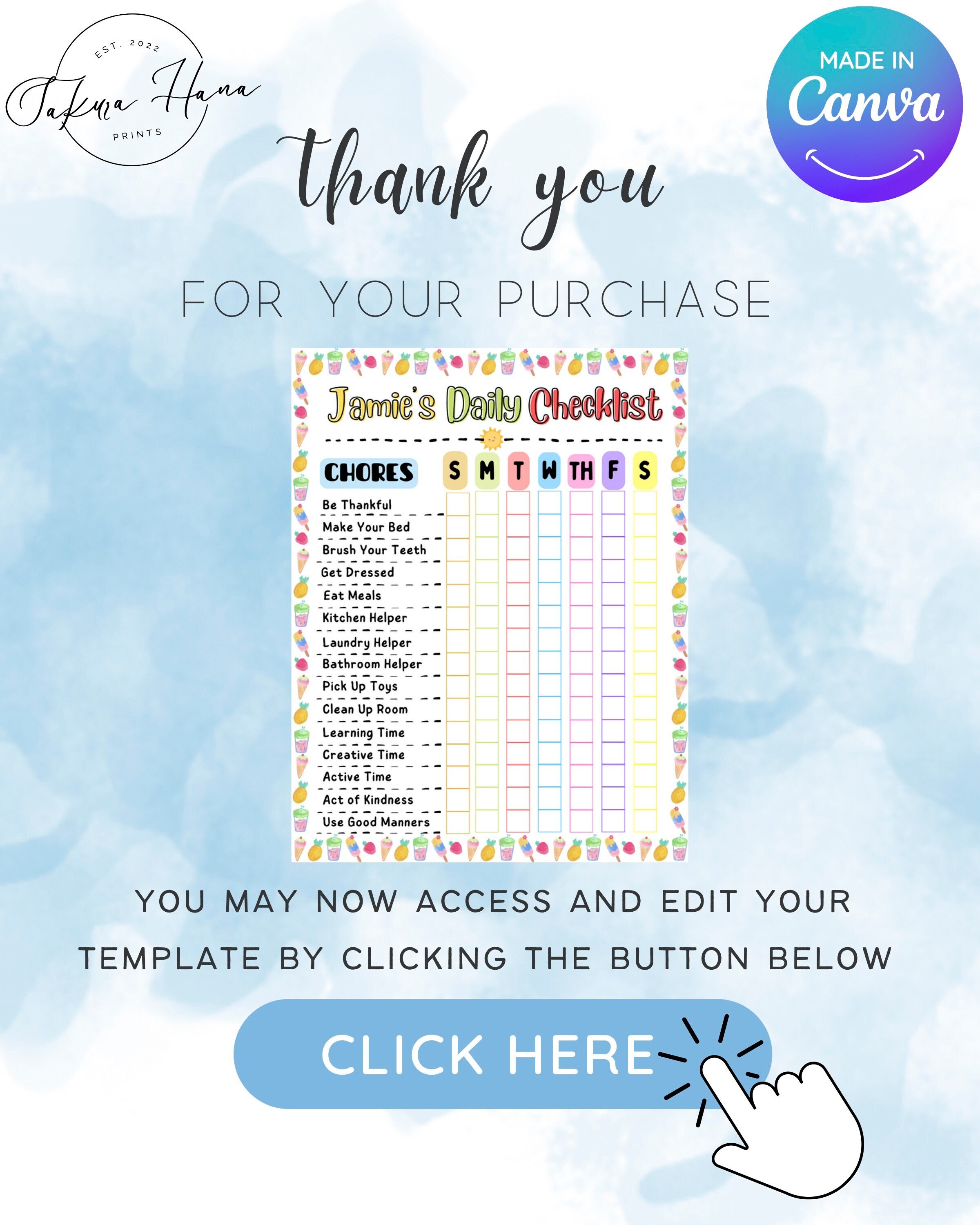 Checklist Template Daily Checklist to Do List Printable - Etsy