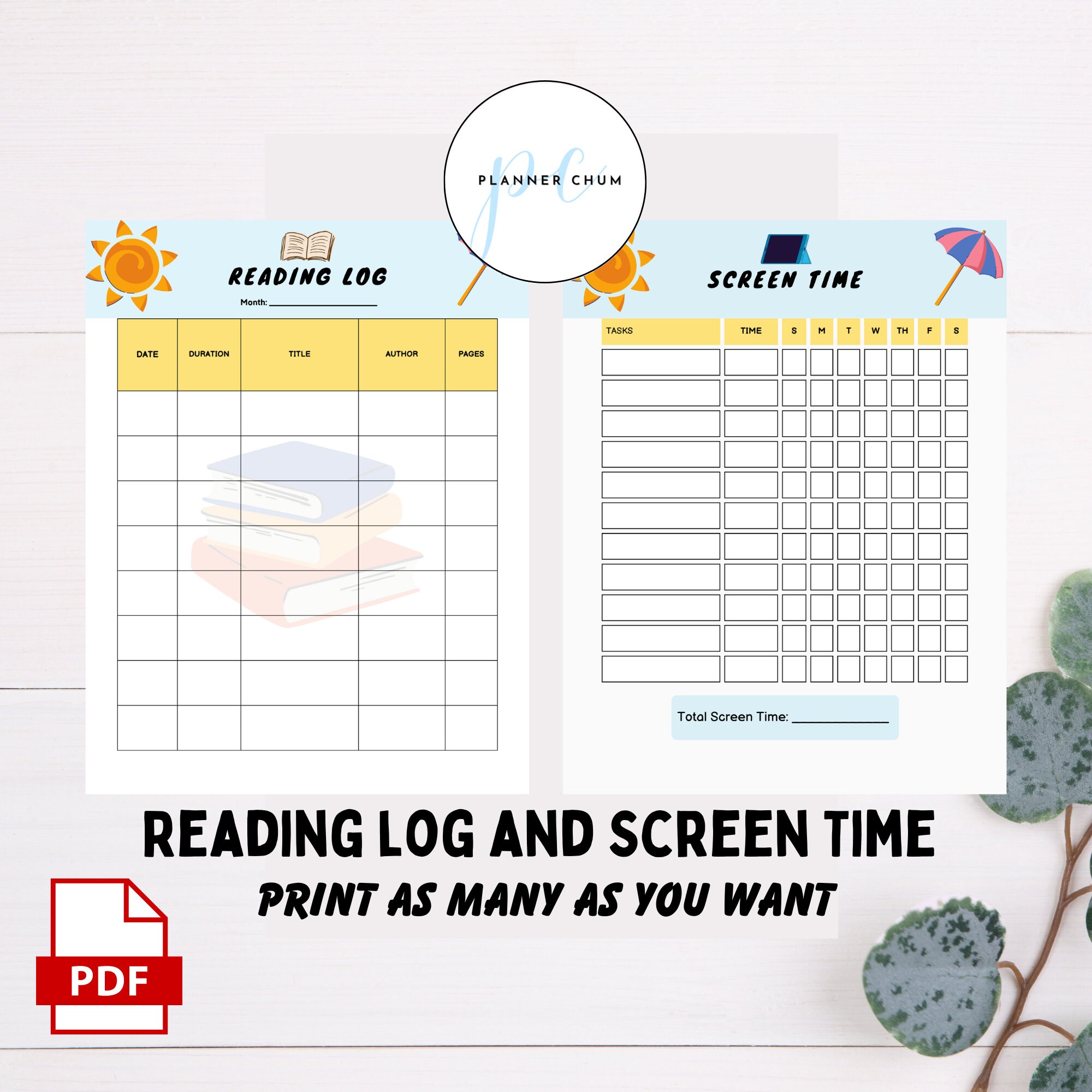 Printable Summer Planner for Kids 2023, Summer Weekly Planner, Reading ...