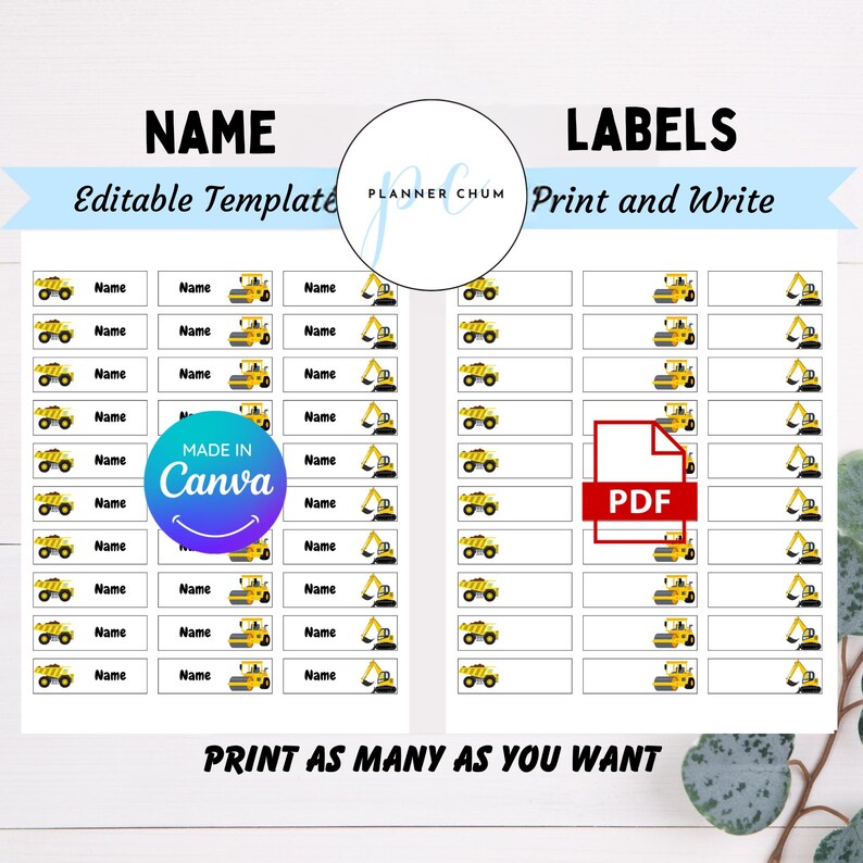 Back to School Printable, Daycare Labels, Back to School Printable ...