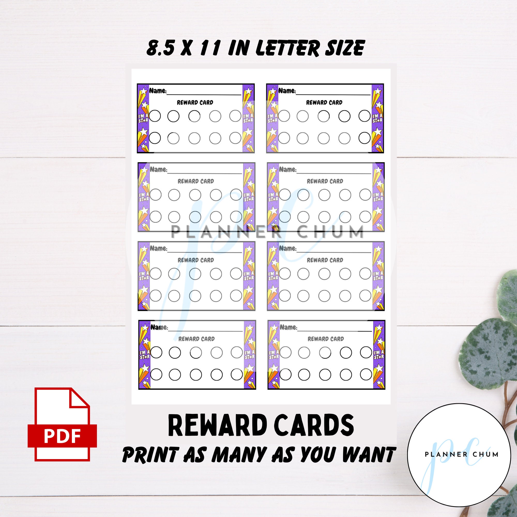 Printable Reward System, Classroom Reward System, Affirmation Cards ...