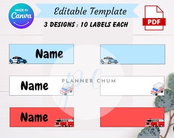 Boho Editable School Labels, Printable Name Labels for School Supplies ...