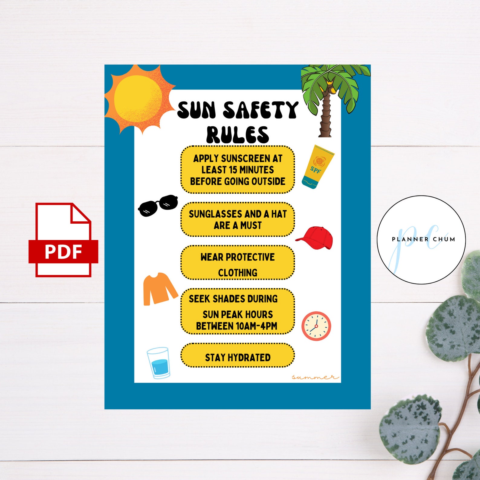 Summer Rules for Kids, Sun Safety Rules Poster, Popular Printables ...