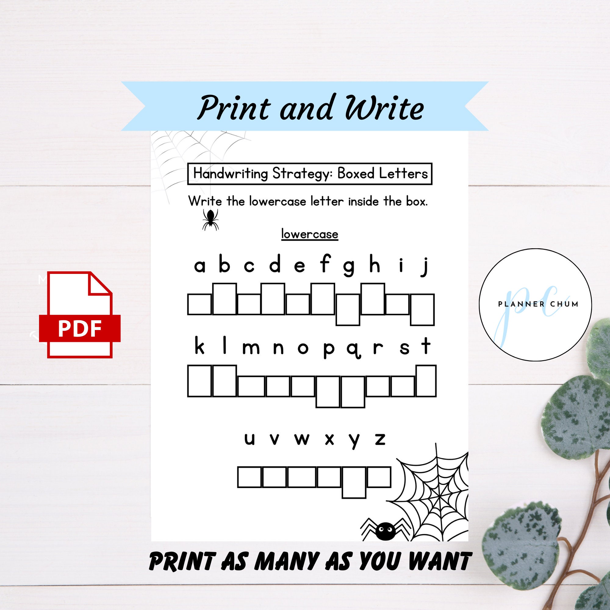 Halloween Printable Handwriting Worksheets, Alphabet Boxed Letters ...