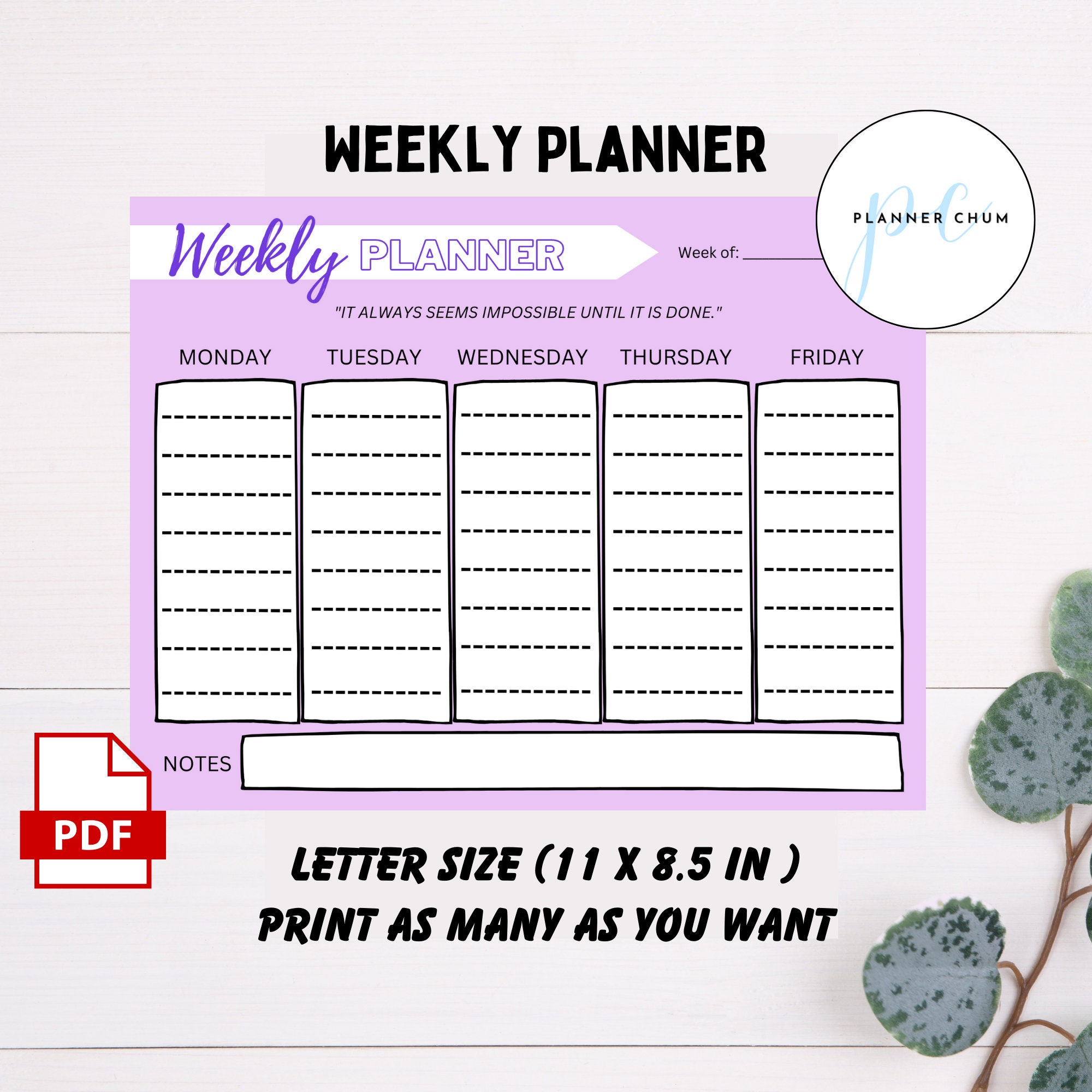 Student Planner, Teacher Lesson Plan Printable, Weekly Lesson Plan ...