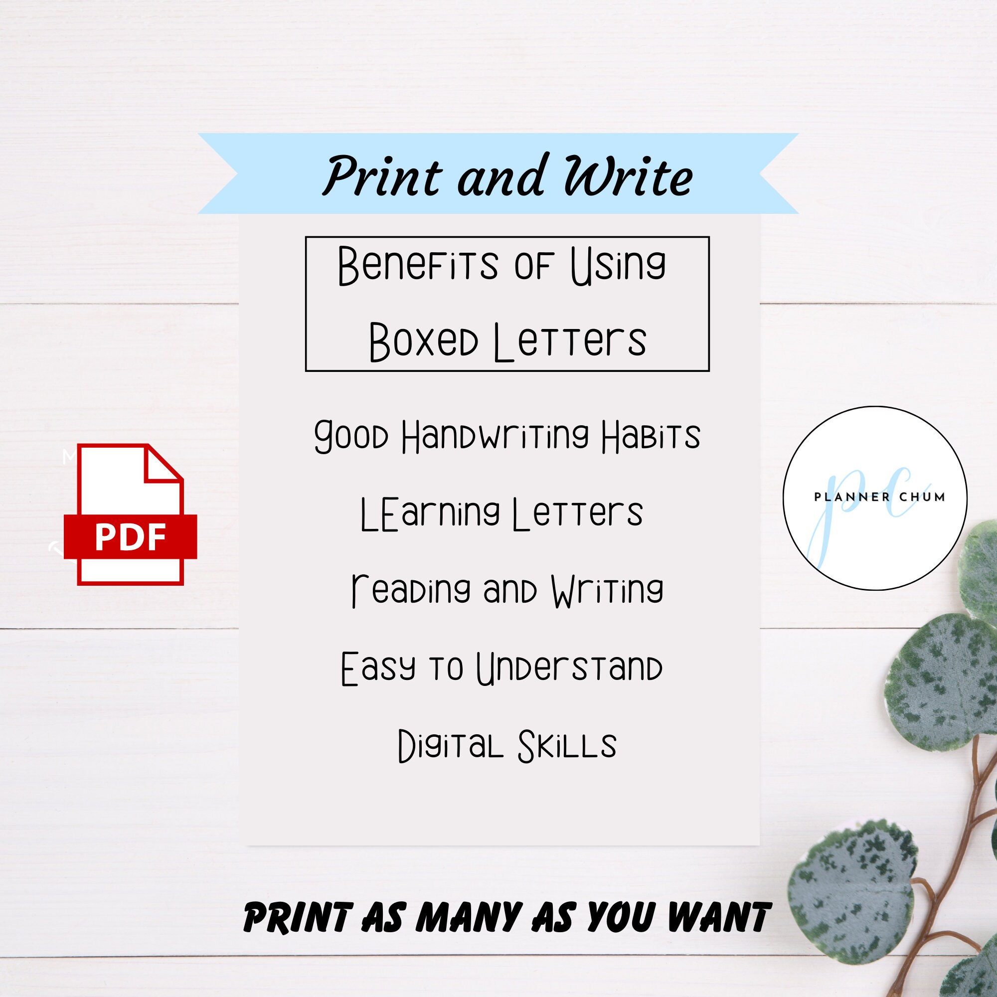 Printable Handwriting Worksheets, Alphabet Boxed Letters, Letter ...