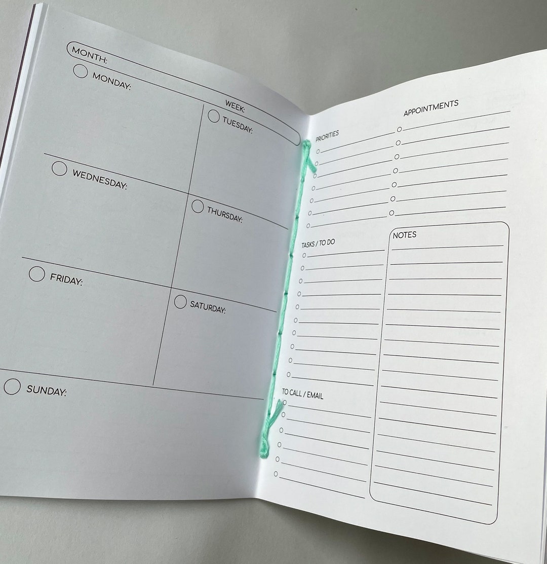 Weekly Undated Planner | Travellers Planner Refill | A6 Planner | A5 Planner | Week per Page ...