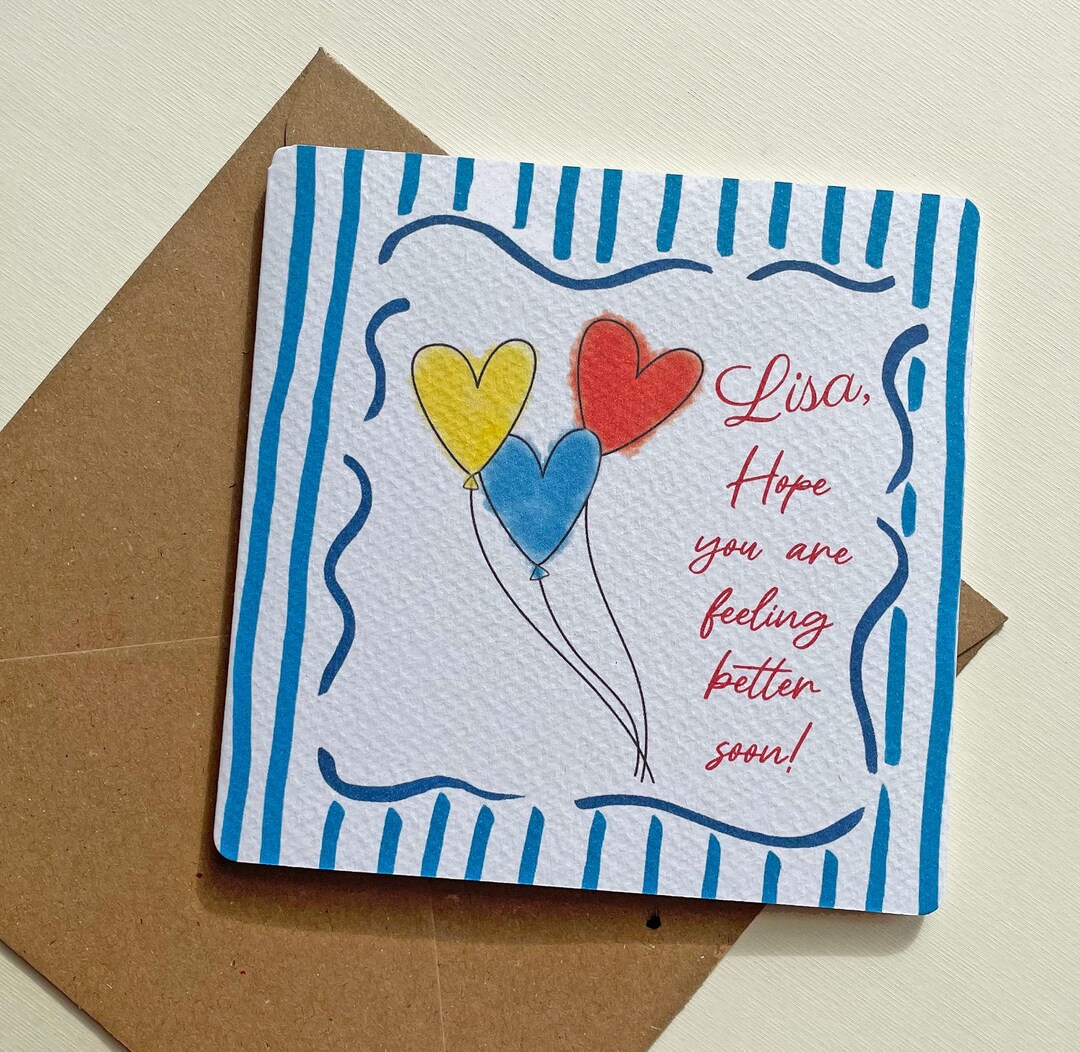 Get Well Soon Card | Feeling Better Soon Card | Under the Weather Card ...