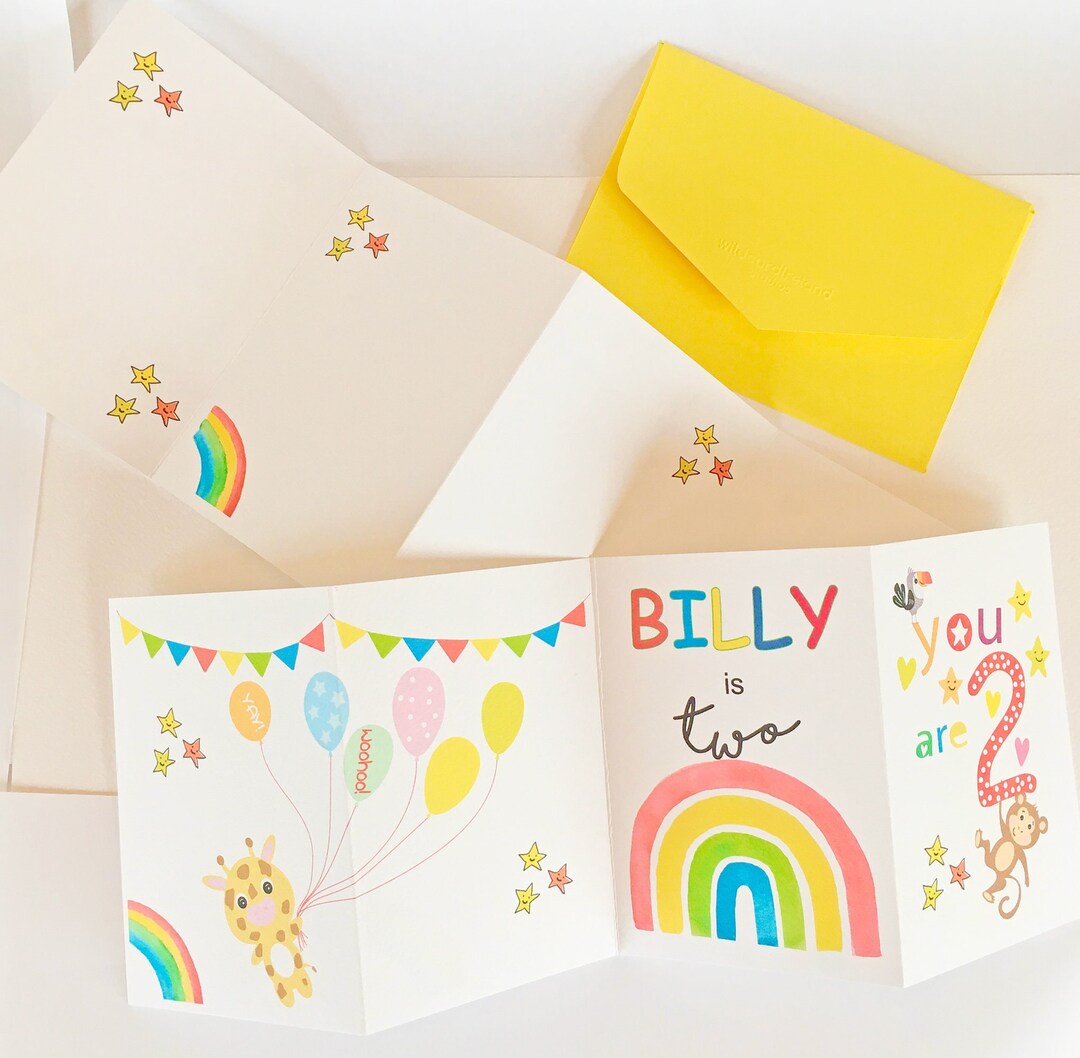 Personalised Animal Age Birthday Card Custom Birthday Unisex Animal ...