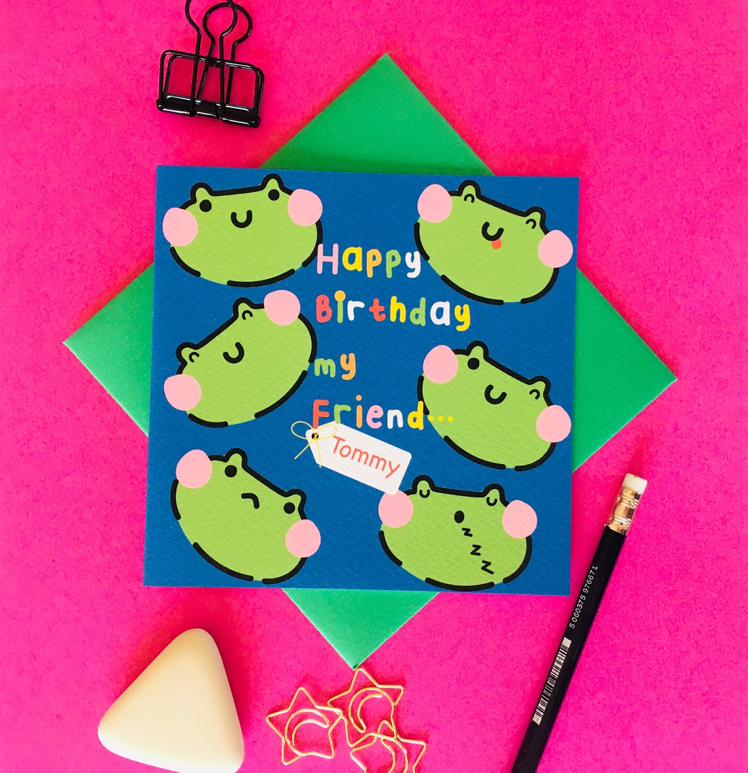 Funny Frogs Birthday Card Moody Frogs Card Friend Birthday Card - Etsy