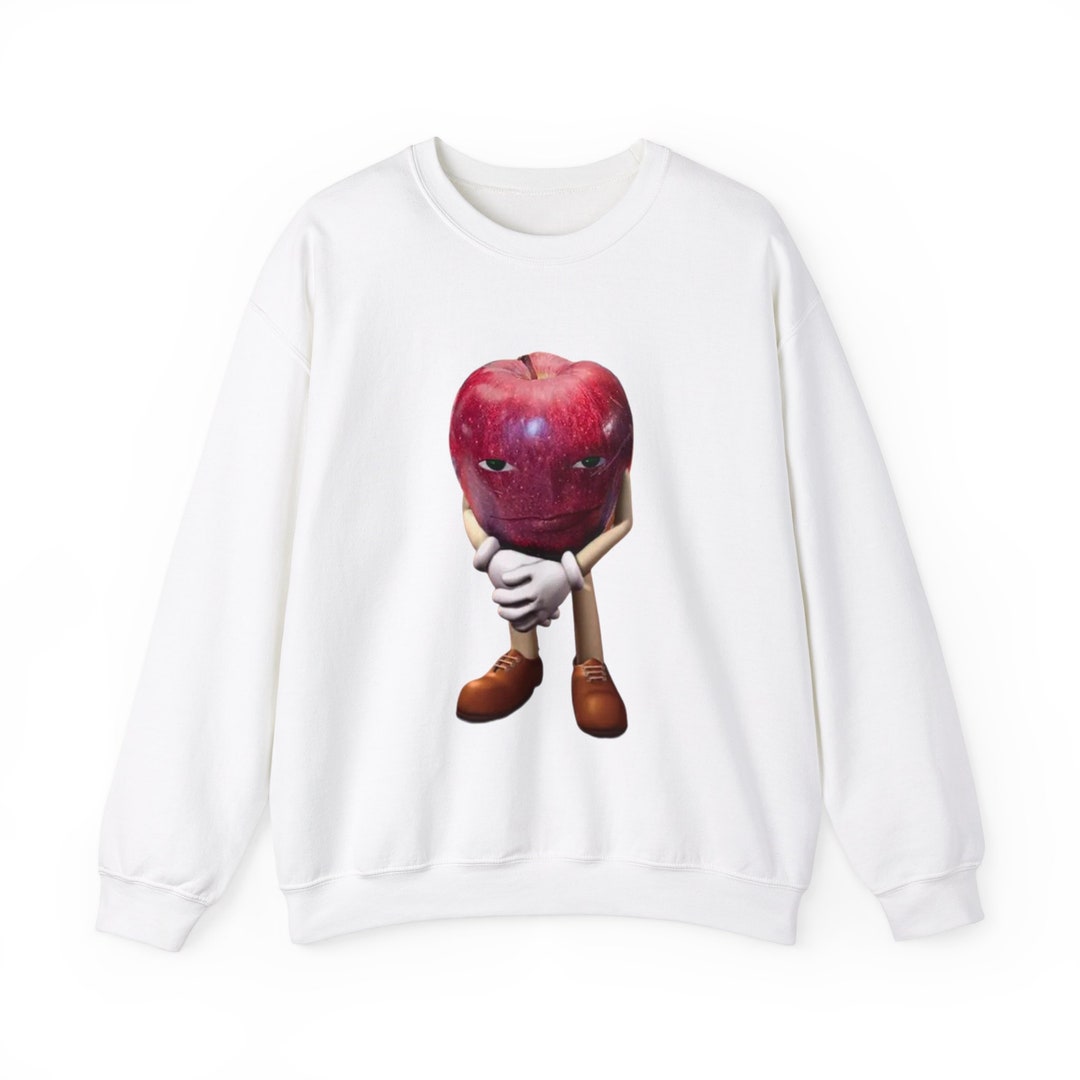 Me Asf Apple | Wapple | Apple With Face Meme | Unisex Crewneck - Etsy