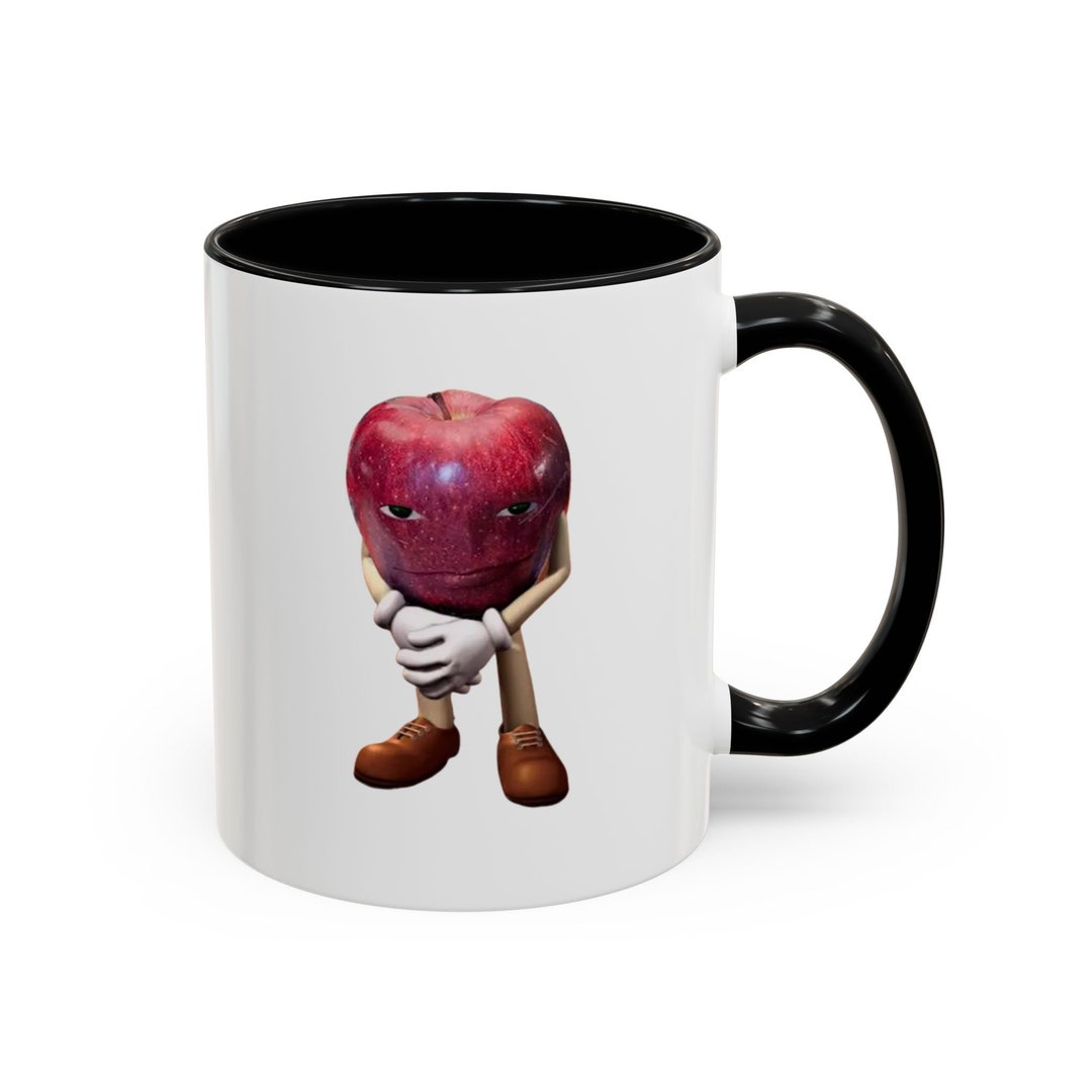 Me Asf Apple | Wapple | Apple With Face Meme | Accent Coffee Mug 11oz ...