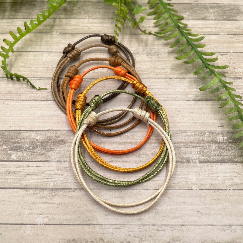 Waxed Cord Beach Bracelet - Etsy