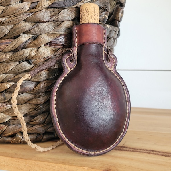 Leather Flask - Etsy