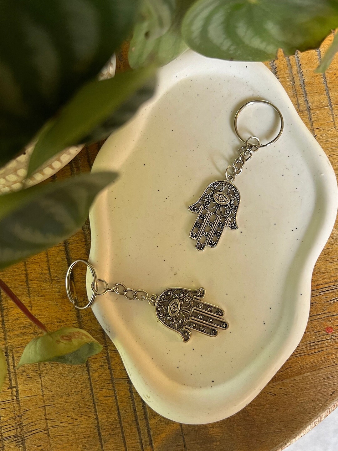 Silver Hamsa Keychain - Etsy