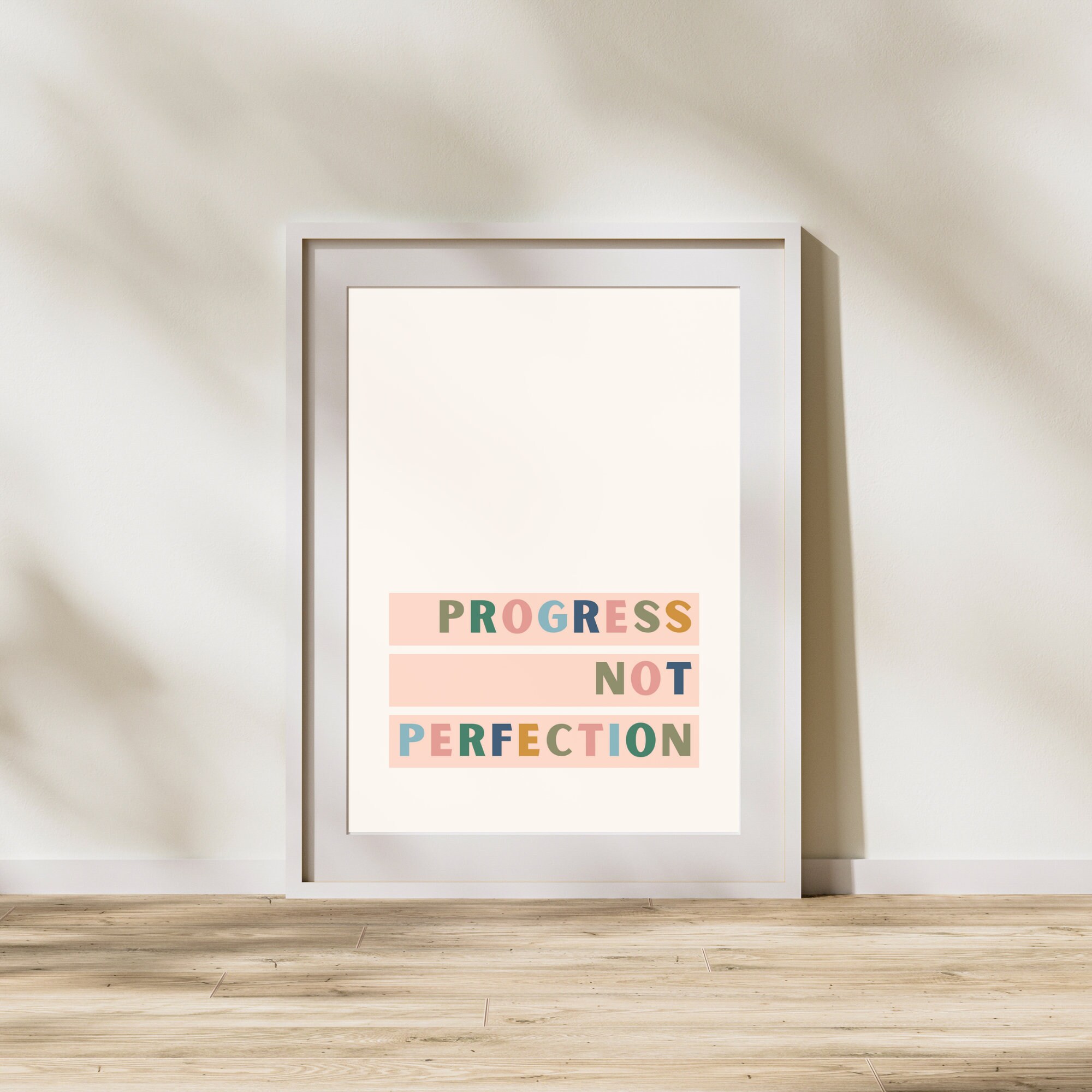Progress Not Perfection Poster, Classroom Poster, Home School Poster ...