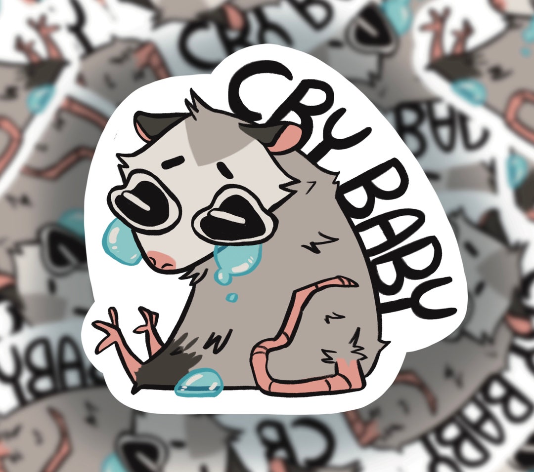 Cry Baby Possum Clear Vinyl Sticker - Etsy