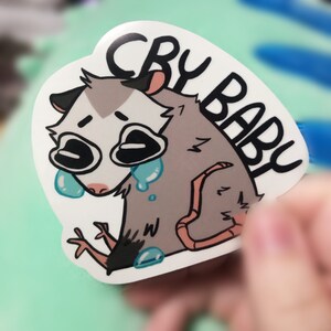 Cry Baby Possum Clear Vinyl Sticker - Etsy