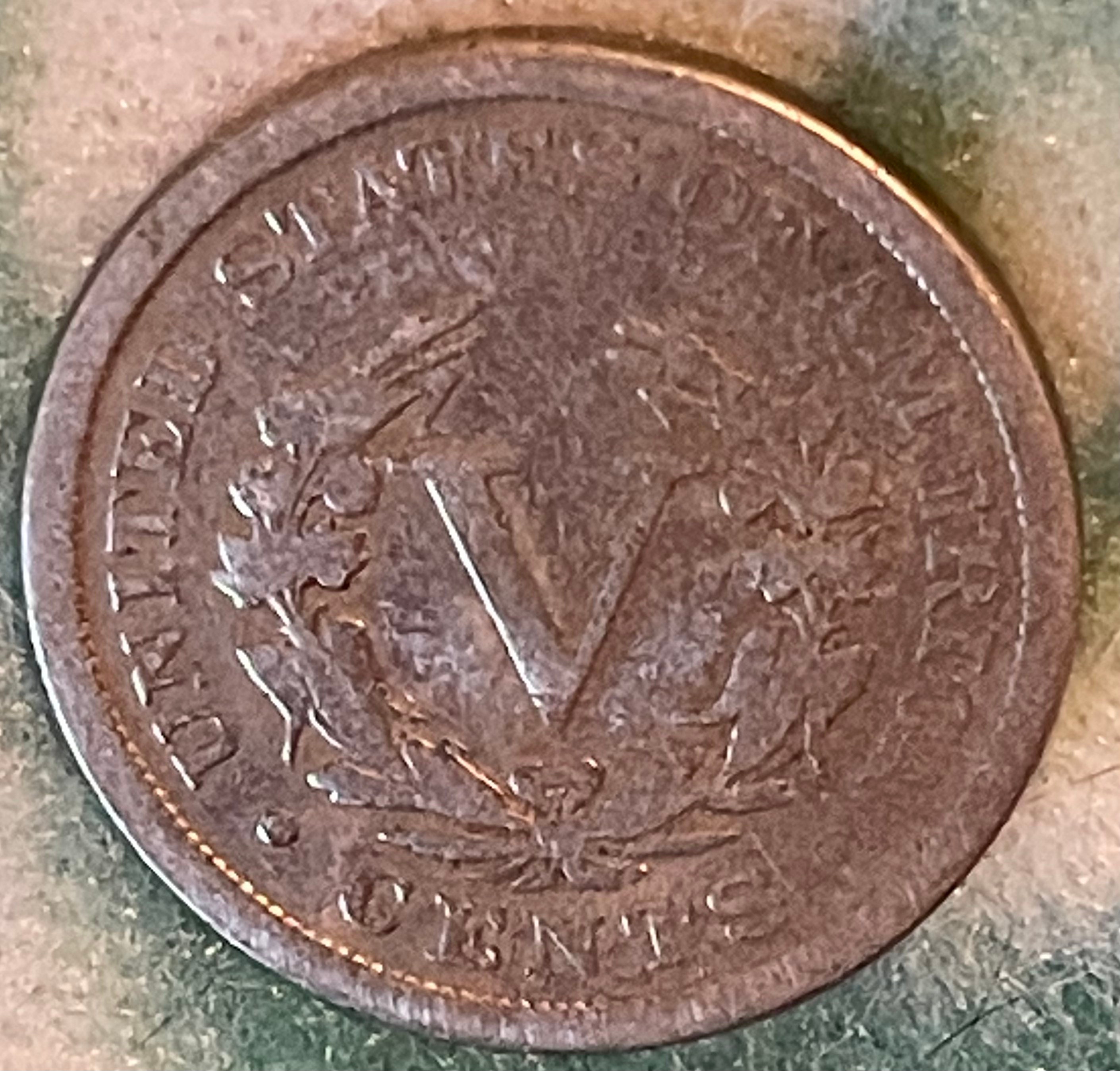 1901 V Cent the Color is Silver - Etsy