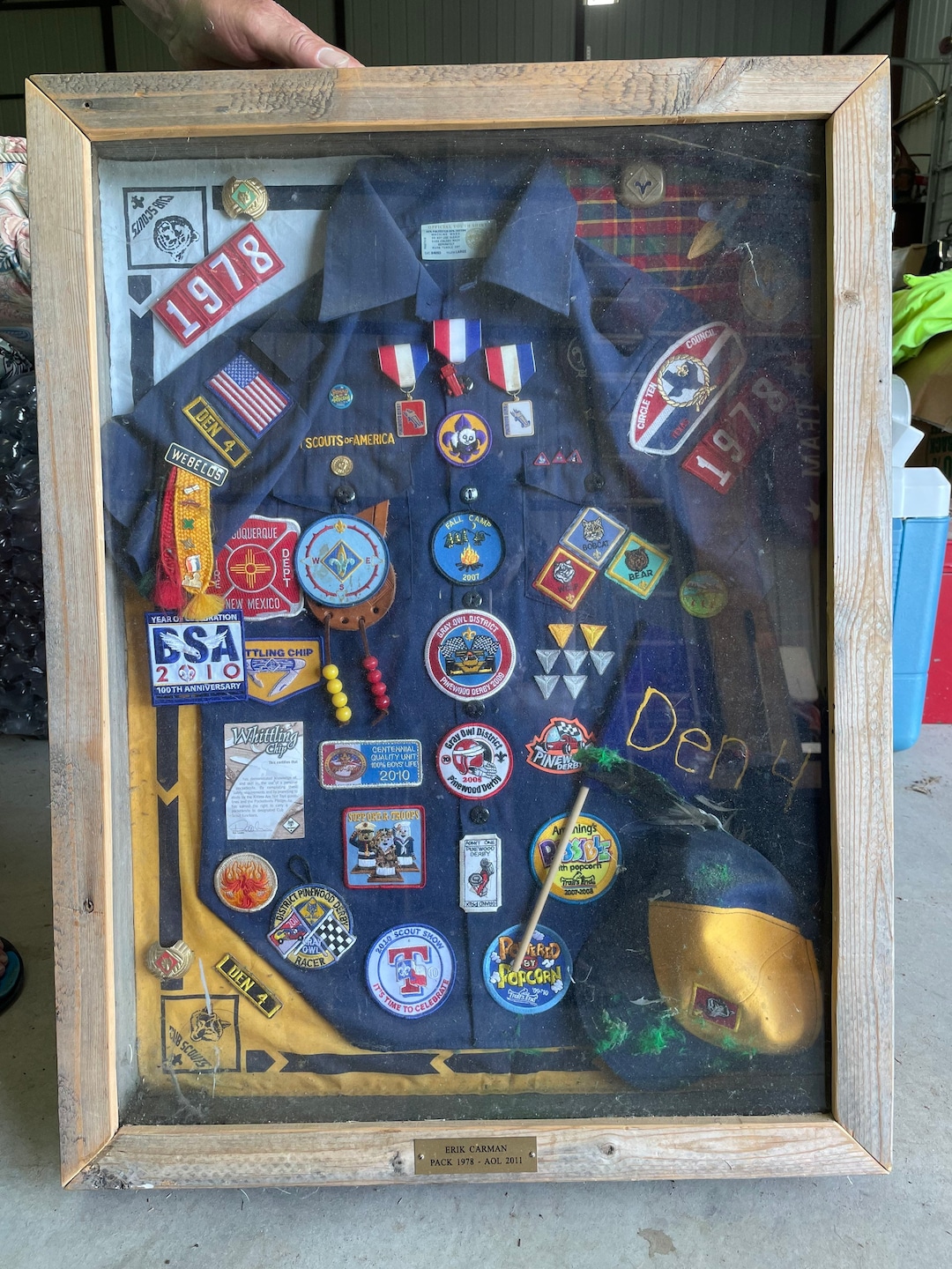 Antique Boy Scout Memorabilia Large Shadow Box the Dimensions Are 2ft ...