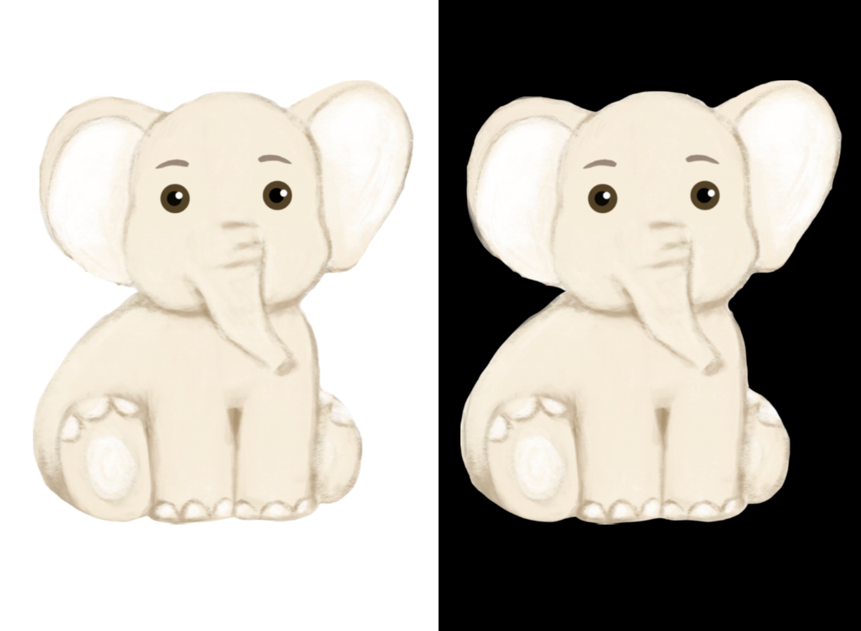 Watercolor Elephant Png, Jungle Animal Clipart, Safari Animal Clipart ...