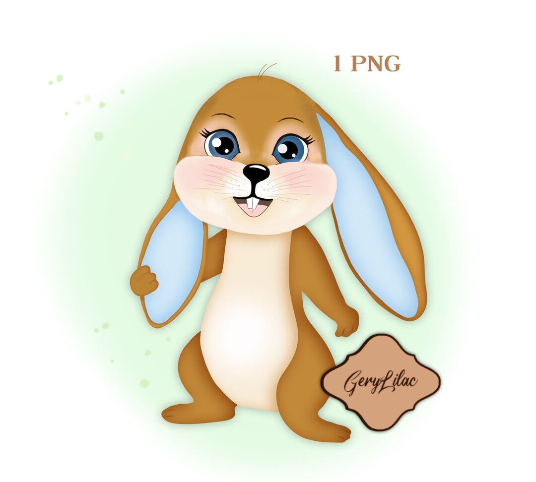 Cute Boy Honey Bunny Png Clipart, Easter Bunny Clipart, Watercolor ...