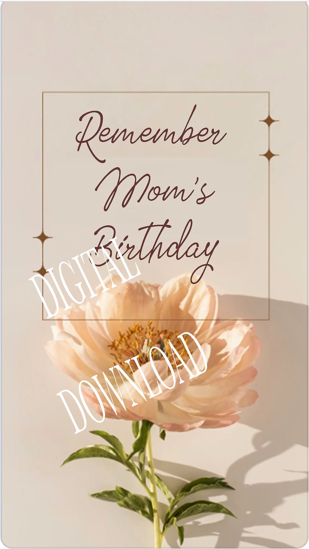 REMEMBER Mom's BIRTHDAY. Digital Download to Print. - Etsy