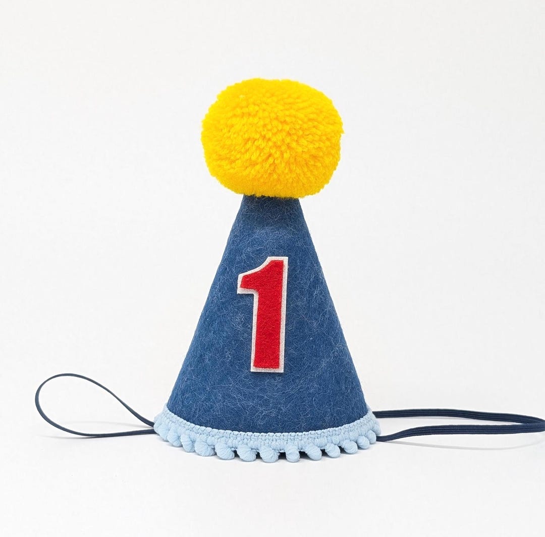 Denim Birthday Party Hat, Birthday Party Hat, Boys First Birthday ...