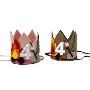 Camping Birthday Party, Camping Themed Birthday, Camping Birthday Crown ...