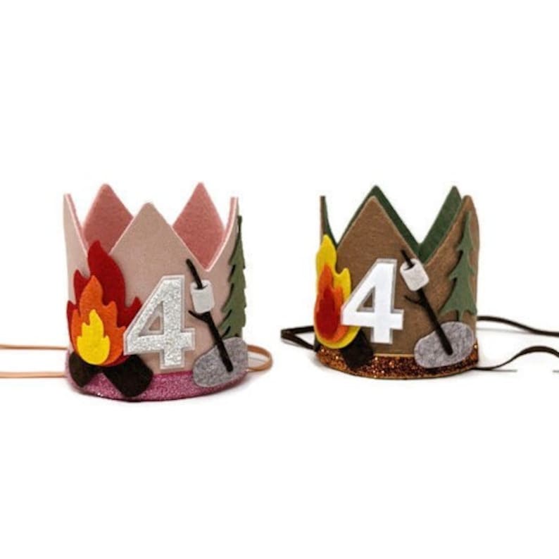 Camping Birthday Party, Camping Themed Birthday, Camping Birthday Crown ...