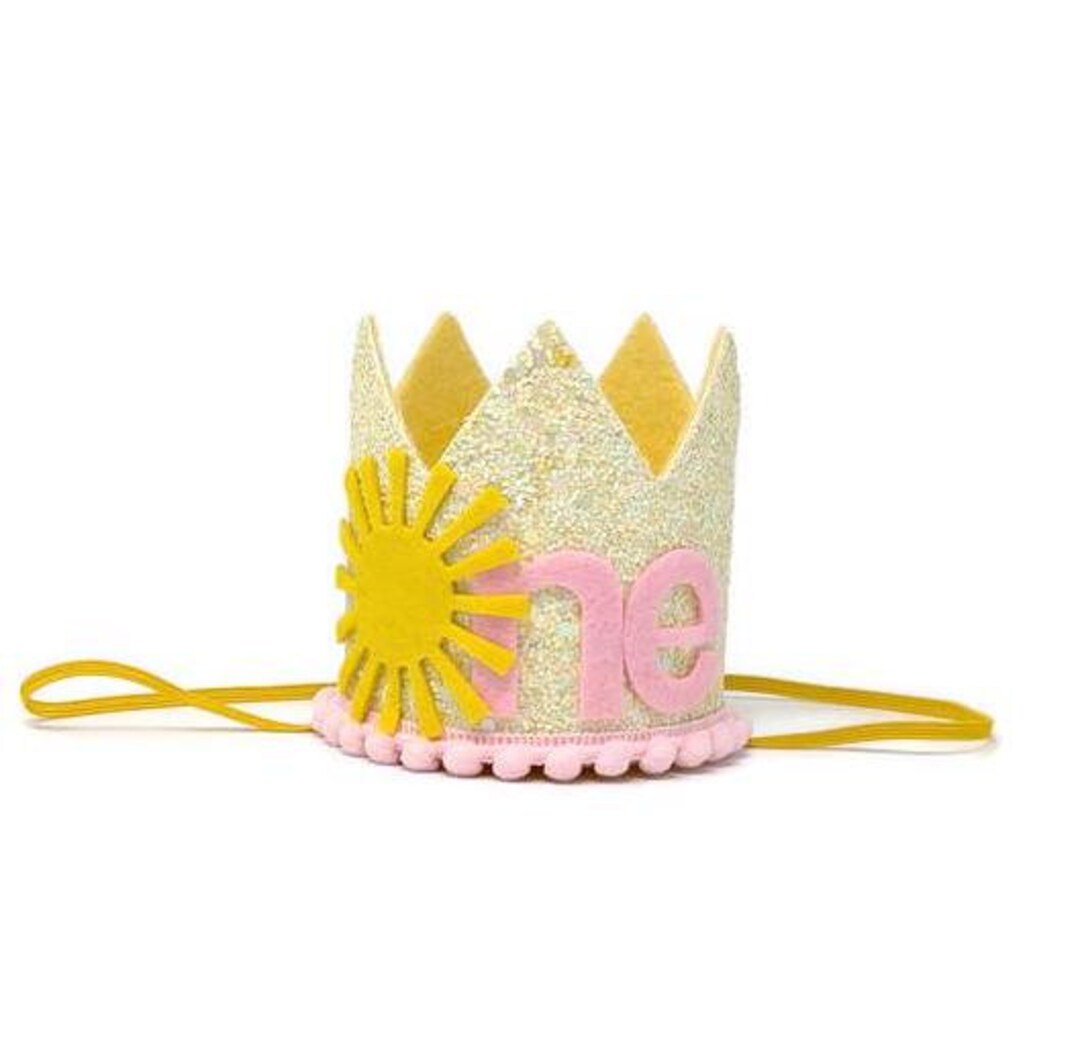 Sun Birthday Crown, Sunshine Birthday, Summer Birthday Party, Pink ...