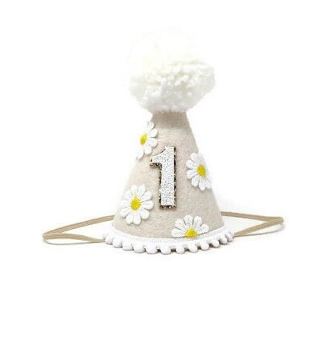 White Daisy Birthday Hat, Groovy Birthday Party, Daisy Birthday, Flower ...