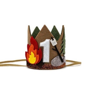 Camping Birthday Party, Camping Themed Birthday, Camping Birthday Crown ...