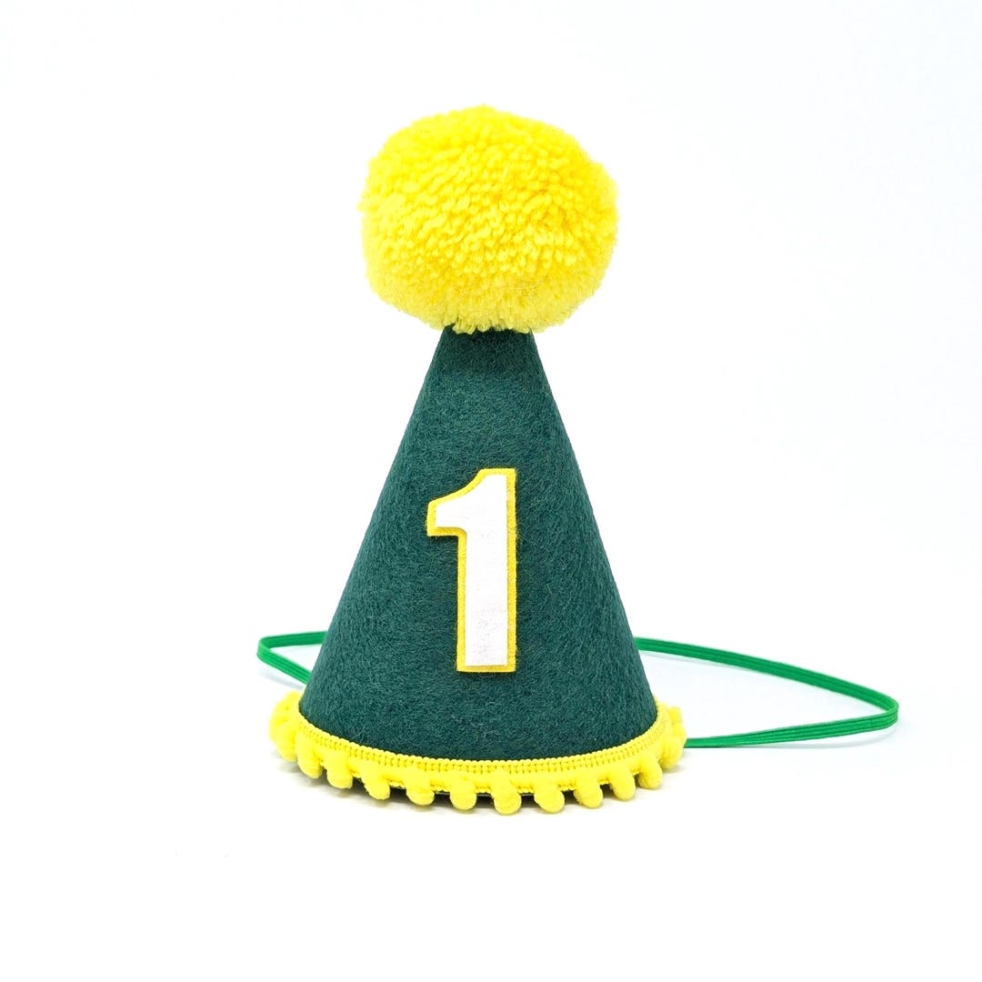 Green and Yellow Birthday, Party Hat, Masters Golfing Party, Hole in ...