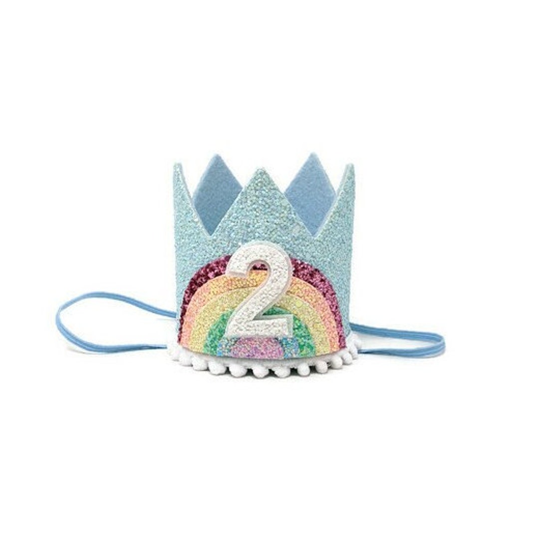 Glacier Glitter Rainbow Birthday Crown - Photo Prop - Etsy