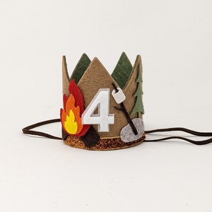 Camping Birthday Party, Camping Themed Birthday, Camping Birthday Crown ...
