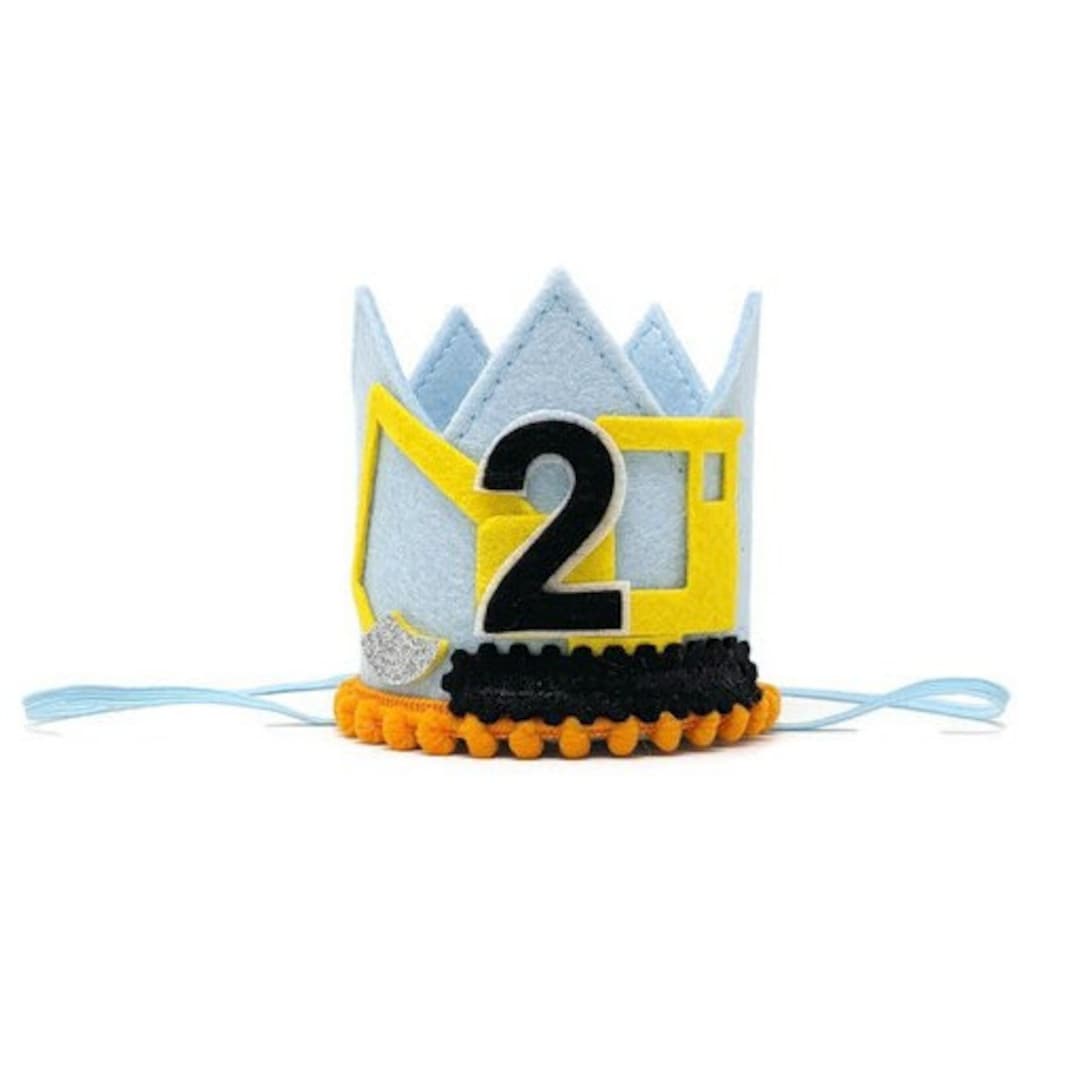 Construction Birthday, Excavator Birthday Crown, Boy's Construction ...