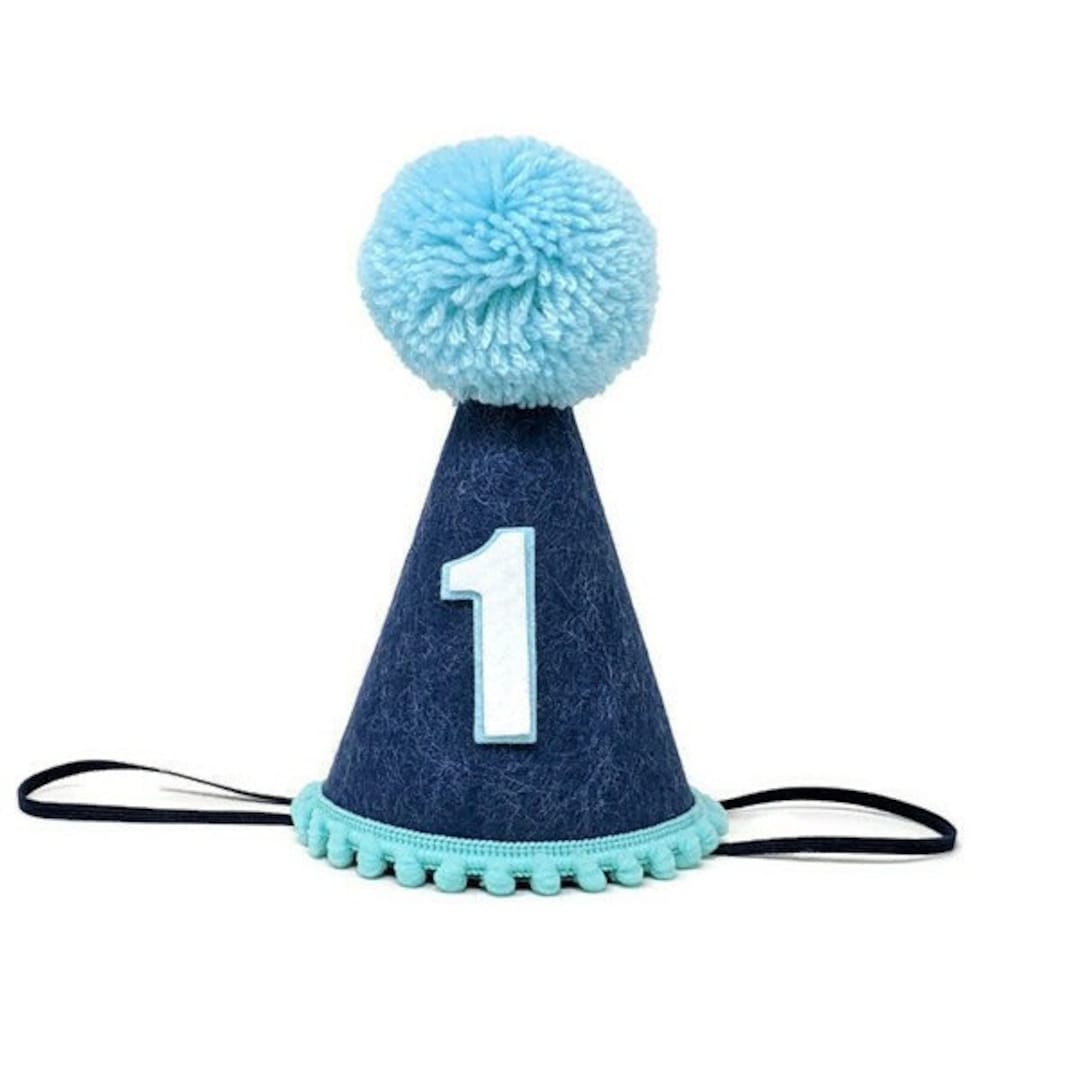 Birthday Hat, Boy's Birthday Party Hat, Boys First Birthday, Denim and ...