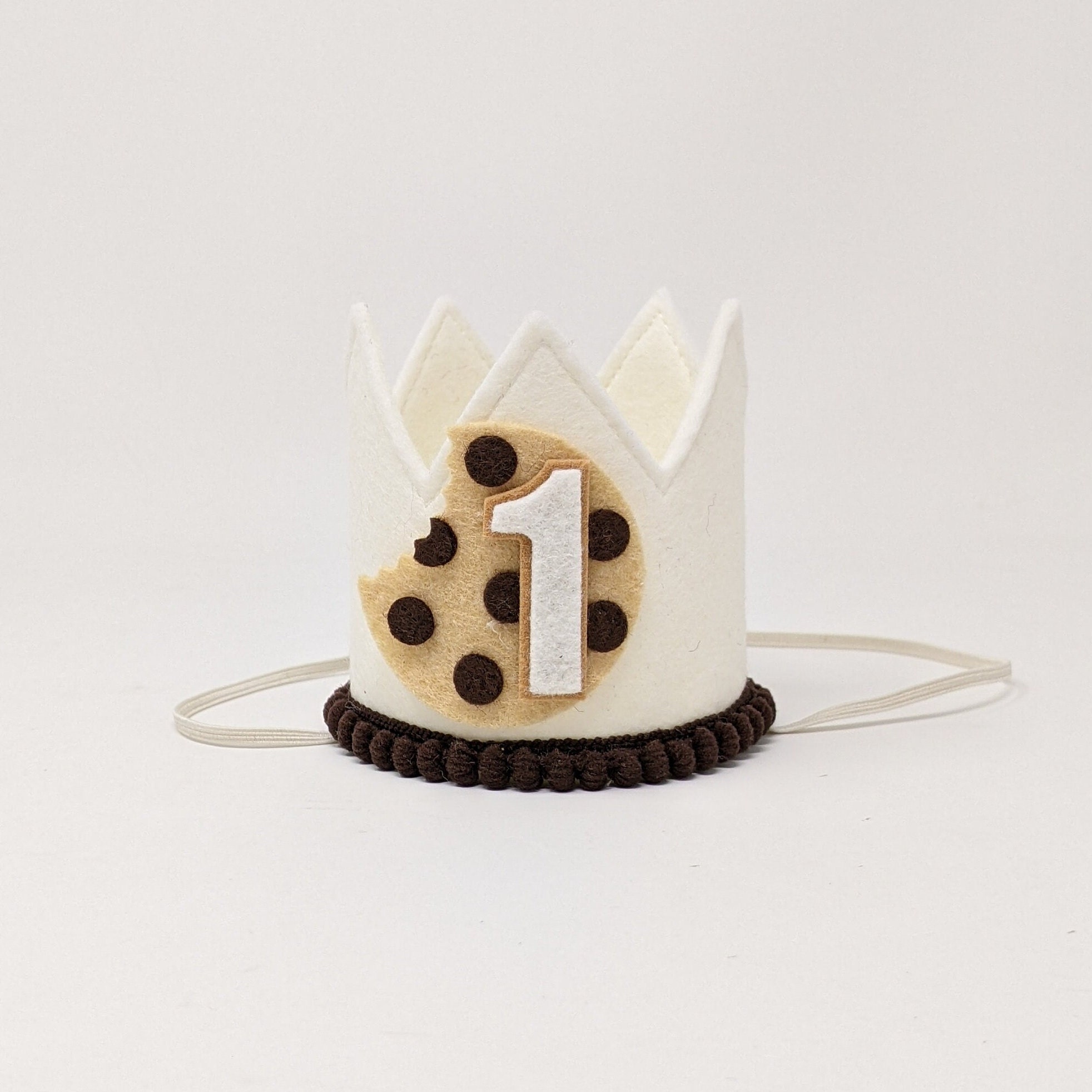 Cookie 1st Birthday Crown, Glitter or Felt, Party Hat - Etsy