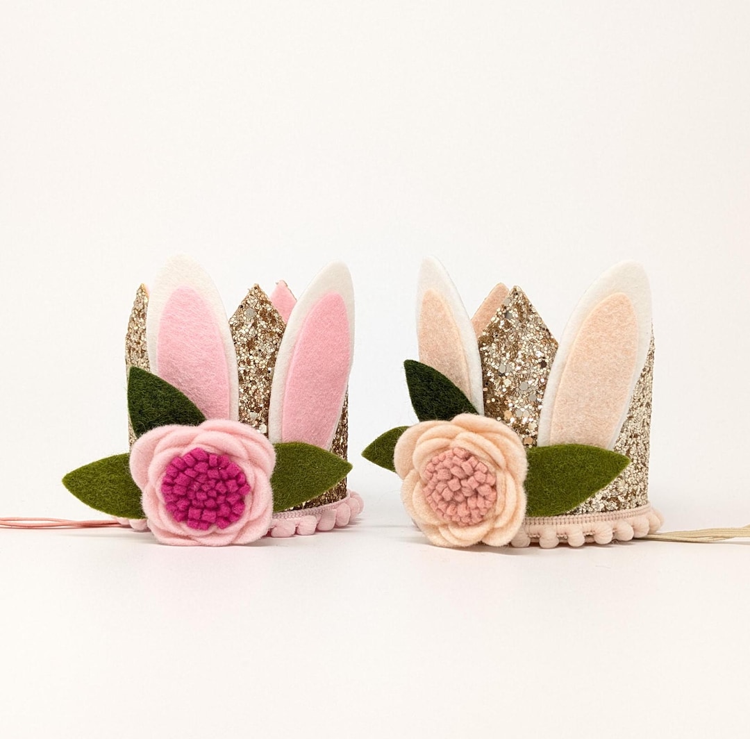 Bunny Ear Crown: Glitter Easter Birthday Party Hat - Etsy