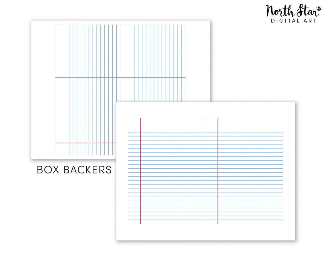 Teacher Appreciation, Lined Paper, Box Backer, Sized Printable Cookie ...