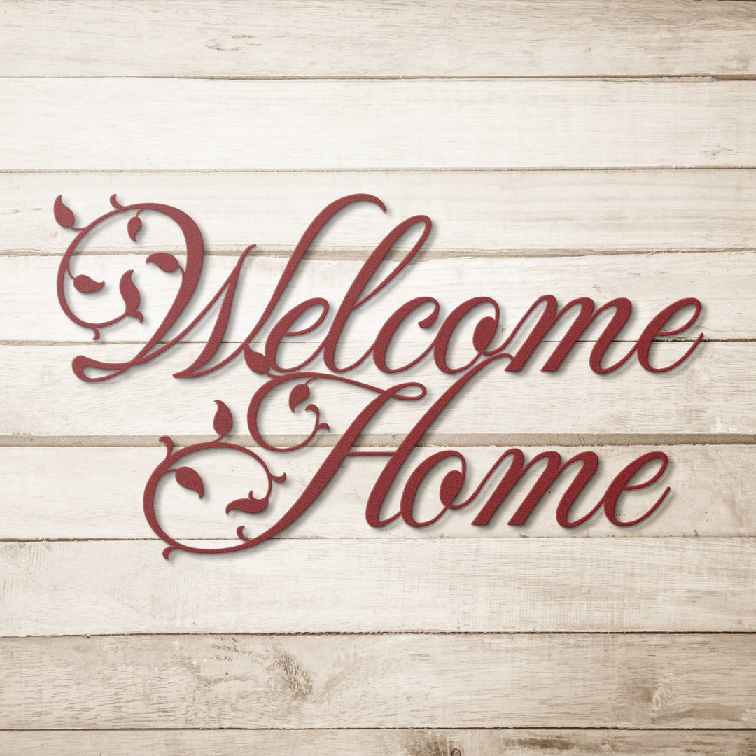 Metal Welcome Home Sign, Steel Sign - Etsy