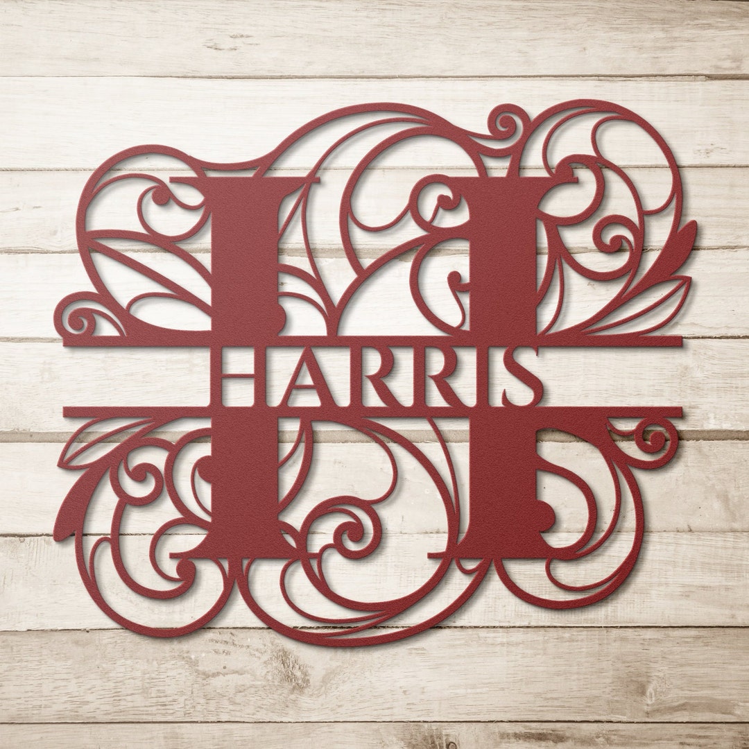Custom Letter H Sign for Your Name: Windsor Style, Personalized Metal ...