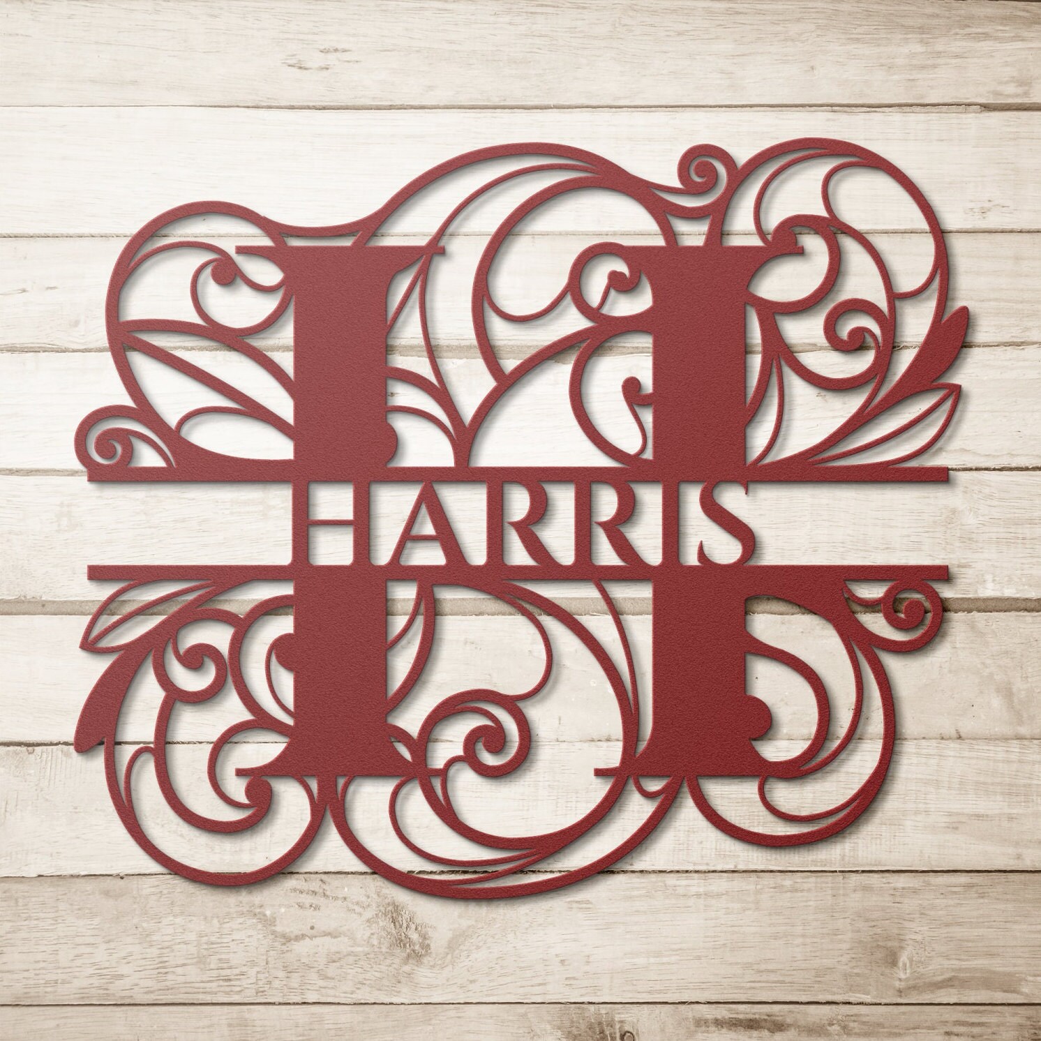 Custom Letter H Sign for Your Name: Windsor Style, Personalized Metal ...