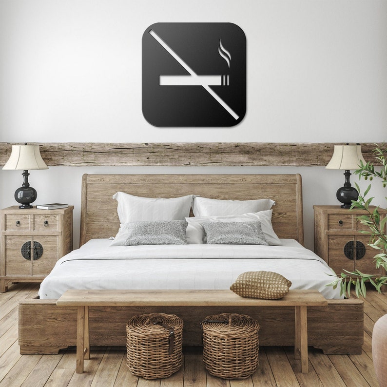 No Smoking Metal Sign, No Smoking Signage, Modern Office Signage, Don't ...
