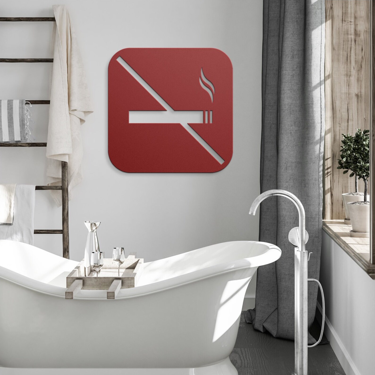 No Smoking Metal Sign, No Smoking Signage, Modern Office Signage, Don't ...
