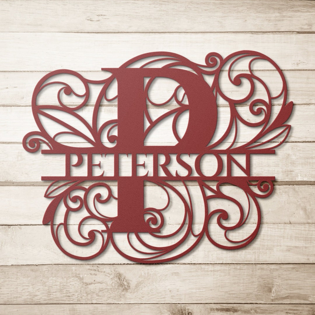 Custom Letter P Sign for Your Name: Windsor Style, Personalized Metal ...