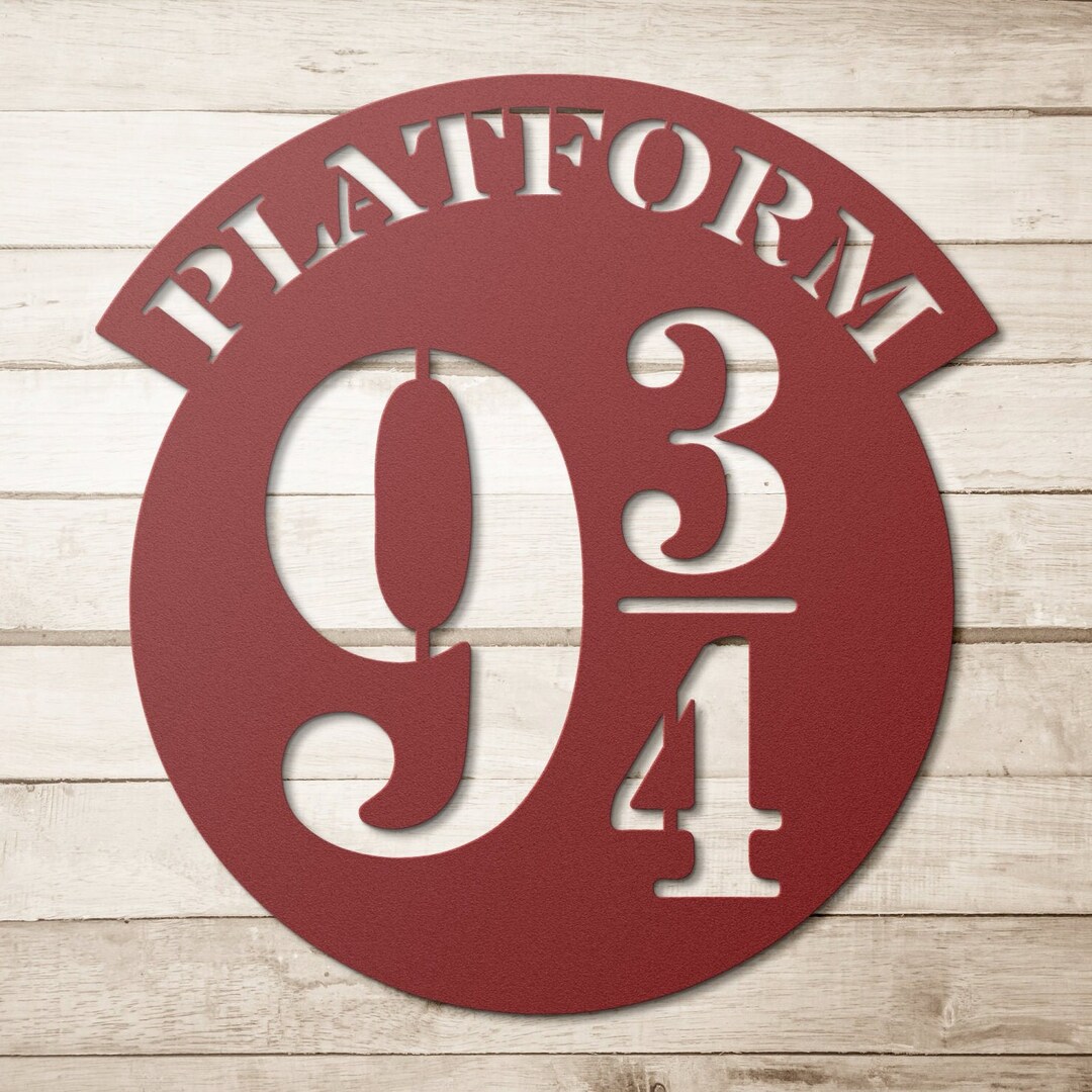 Platform 9 and 3 Quarters Sign for Potterheads - Etsy
