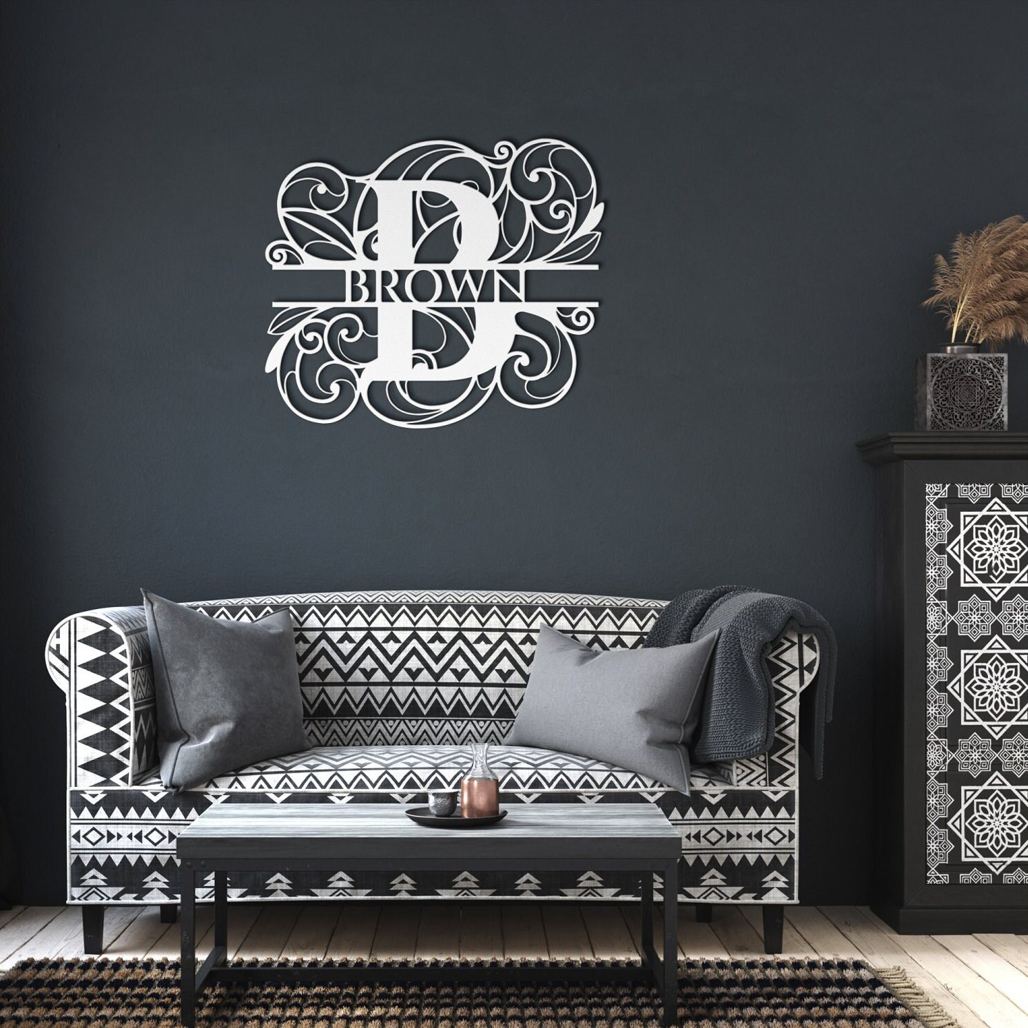 Custom Letter B Sign for Your Name: Windsor Style, Personalized Metal ...