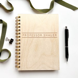 Personalized Notebook Journal Sketchbook | Laser Engraved Wood Notebook ...