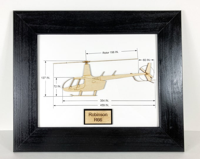 Robinson R66 Helicopter Spec Sign | Pilot Gift | Custom Tail Number ...